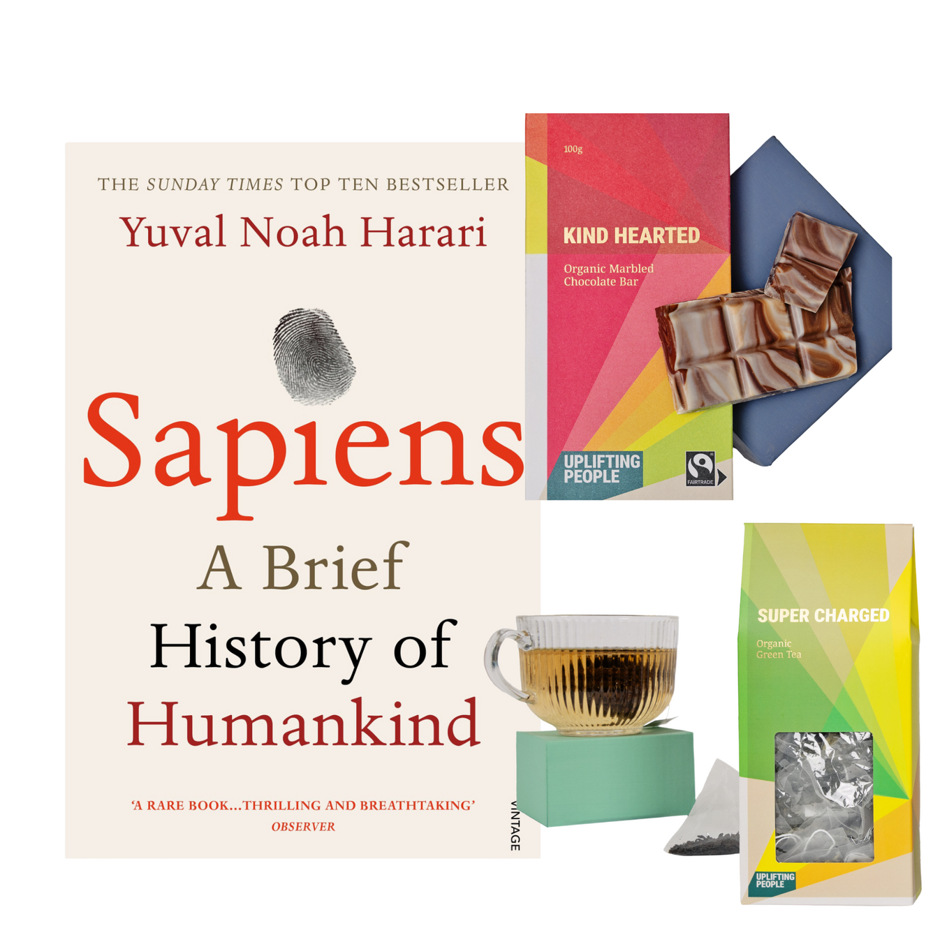 Sapiens and Chocolate & Tea Gift set